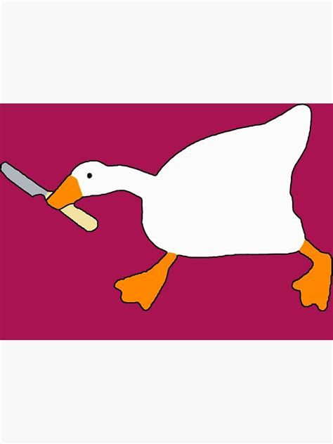 Goose With Knife Untitled Goose Game Poster For Sale By