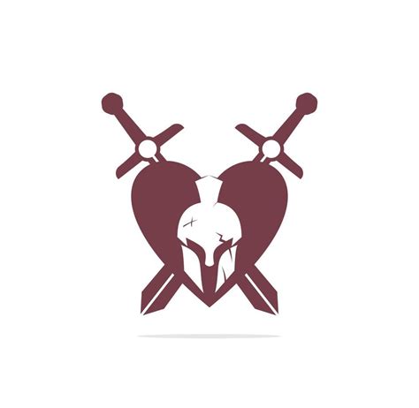 Casque Spartiate Avec épées Croisées Et Guerrier De Lettrage Casque