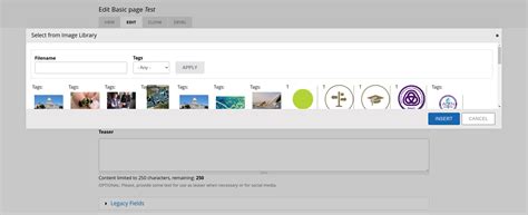 Fixed Existing Image Library Popup Does Not Show All Images · Issue