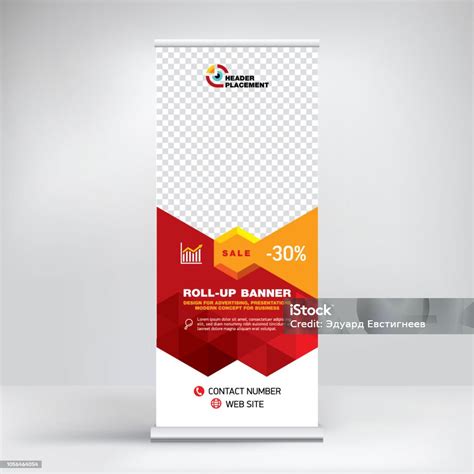 Desain Spanduk Rollup Latar Belakang Untuk Menempatkan Informasi Iklan