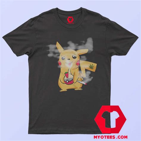 Funny Pokemon Parody Weed Smoking T Shirt On Sale