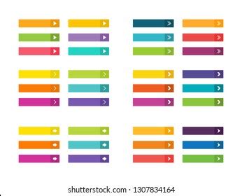 Set Buttons Rectangular Rounded Corners Red стоковая векторная графика без лицензионных