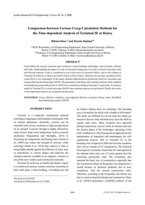 Pdf Comparison Between Various Creep Calculation Methods For
