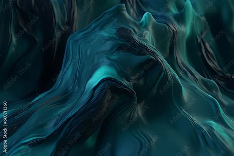 Abstract Dark Deep Blue Flowing Waves Provide A Visually Captivating Background Seamlessly