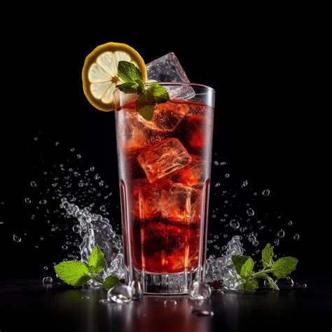 Premium Ai Image A Glass Of Cold Drink Cinematic Photoshoot Product