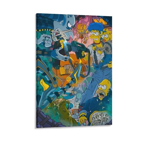 Simpsons Wall Hanging Painting Wall Art Canvas Paintings Posters Home
