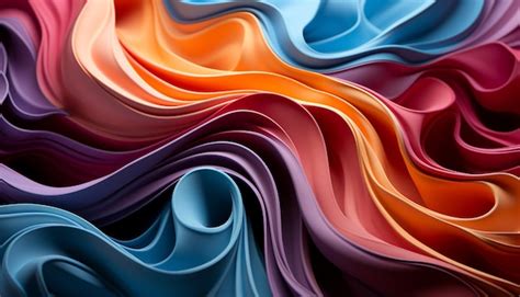 Free Photo Abstract Backdrop With Multi Colored Wave Pattern Smooth And Flowing Generated By