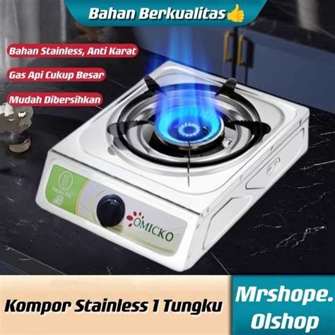 Jual Kompor Gas Stainless OMICKO Kompor Stainless Tungku Kompor Stainless OMICKO Api Besar
