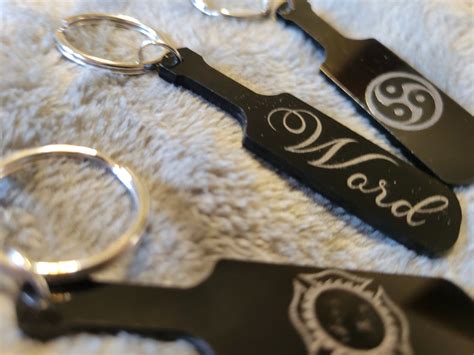 Personalized Spanking Paddle Key Chain 2 12 Laser Engraved — Serenity