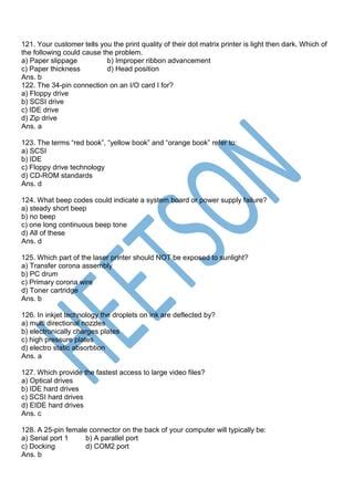 Computer Hardware MCQ Basic To Advanced Question PDF