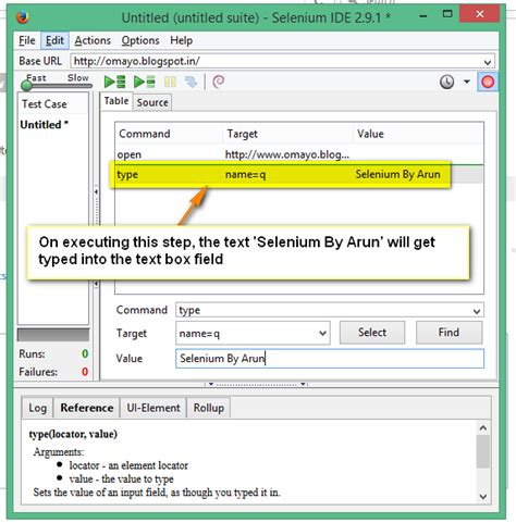 Selenium By Arun Using Refresh Command In Selenium Ide For Refreshing