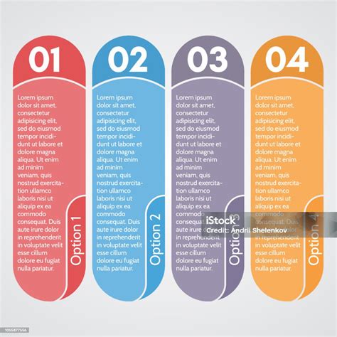Empat Elemen Desain Infografis Ilustrasi Stok Unduh Gambar Sekarang
