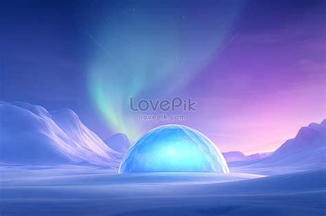 이글루와 빙산 일러스트 무료 다운로드 Lovepik