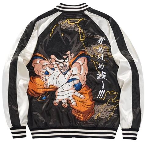 橫須賀秋季重工刺繡夾克外套龍珠卡卡羅特男棒球服悟空卡通動漫 蝦皮購物