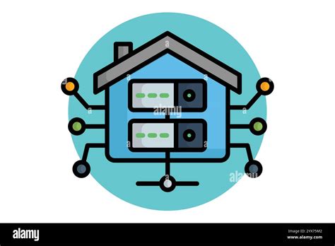 Data Warehouse Icon Colored Outline Icon Style Icon Related To It Network Elements Vector
