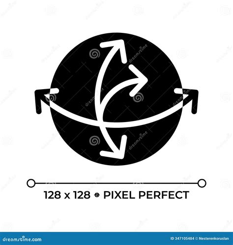 Coriolis Force Black Glyph Icon Stock Illustration Illustration Of