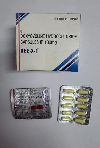 Dee X 1 Doxycycline Hydrochloride Capsules Ip 100mg At Rs 39 Stripe In Nagpur