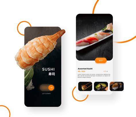Sushi Ordering App UI Design Behance