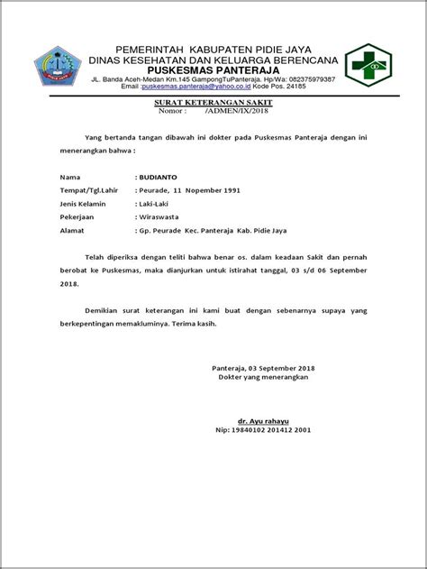 Surat Keterangan Berobat Klinik Homecare24
