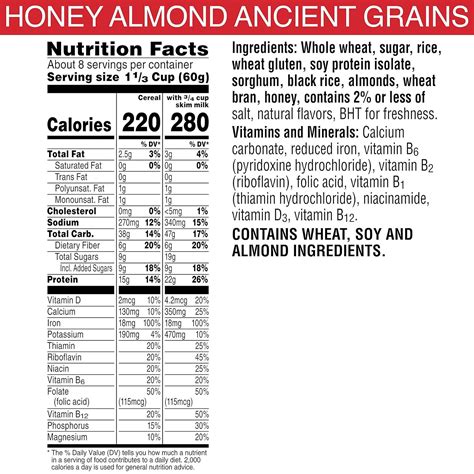 Buy Kellogg S Special K Protein Breakfast Cereal Honey Almond Ancient Grains A Good Source Of