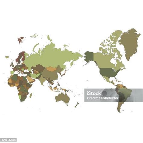 世界地圖亞洲中心向量圖形及更多世界地圖圖片 世界地圖 中國 亞洲 Istock