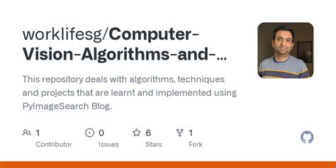 Github Worklifesg Computer Vision Algorithms And Projects This