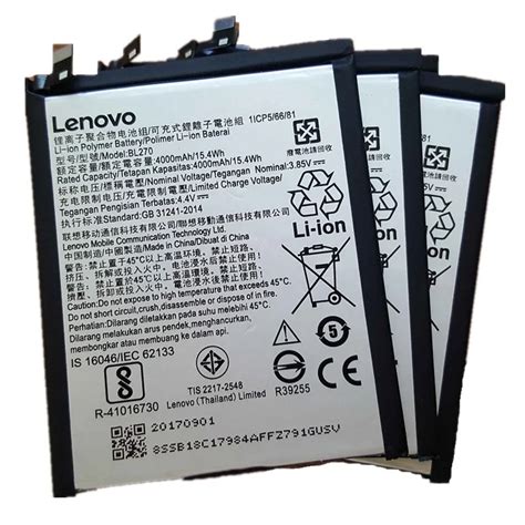 Bateria 2019 Original Bl270 De 4000mah Para Lenovo Vibe K6 Plus G Plus G5 Plus Baterias P
