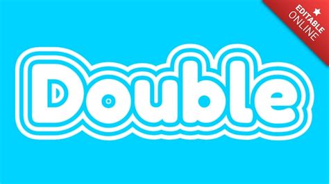 Double Stroke Text Effect Generator