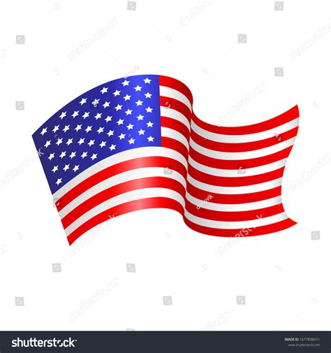Us Flying Flag Vector Illustration Flag Stock Vector Royalty Free