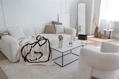 Premium Photo Super White Simple Clean And Stylish Interior With