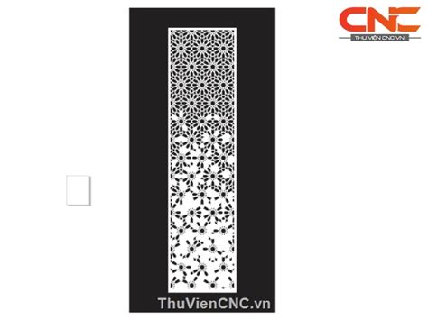 File cnc vách ngăn mẫu họa tiết hoa con