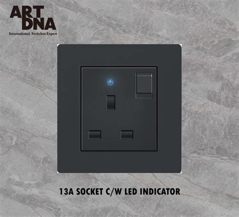 13a Switched Socket C W Led Indicator Switches And Sockets A77 Matt Black
