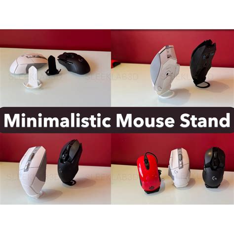 Minimalist Mouse Display Stand Invisible Mount For Wired And Wireless Mice 3d Printed Shopee