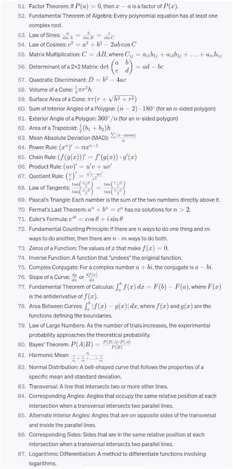 “100 Must Know Math Formulas For Guaranteed Exam Success In Secondary