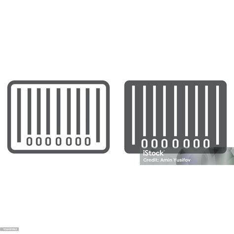 바코드 라인 및 문자 모양 아이콘 전자 상거래와 마케팅 스캔 기호 벡터 그래픽 흰색 배경 Eps 10에 선형 패턴 가격에 대한