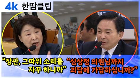 심상정 장관 그따위 소리를 자꾸 하니까 원희룡 심상정 의원님까지 괴담에 가담하십니까 Youtube