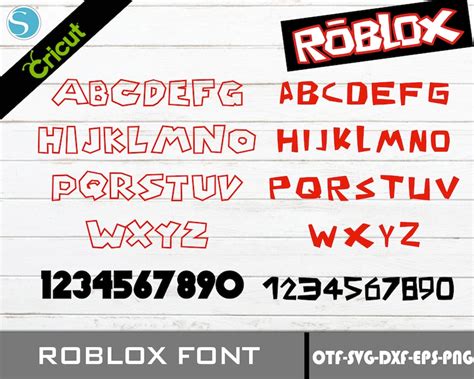 Roblox Svg Roblox Alphabet Png Roblox Ttf Digital Download Layered