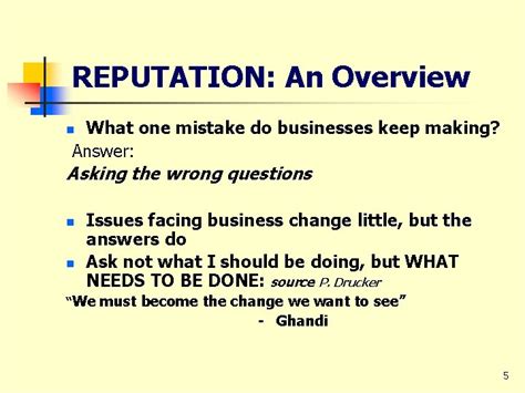 2005 Reputation Management A Holistic Business Tool Ppt