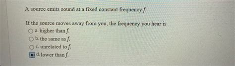 Solved A Source Emits Sound At A Fixed Constant Frequency F Chegg