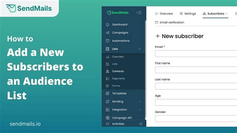 How To Add A New Subscriber To An Audiencelist Youtube