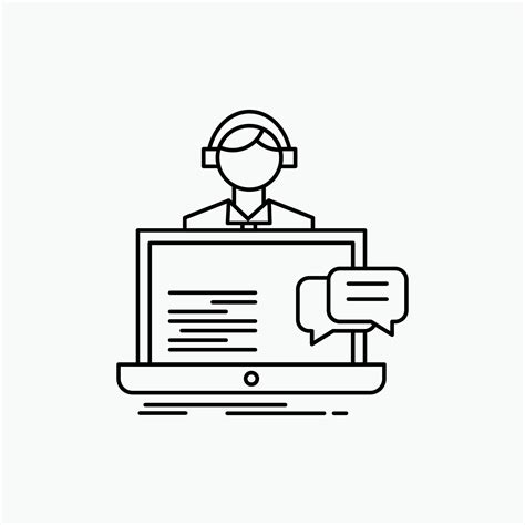 Support Chat Customer Service Help Line Icon Vector Isolated