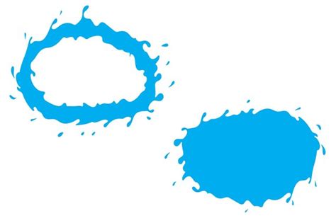 Éclaboussures Deau Bleue En Forme De O Éclaboussures De Peinture Bleue