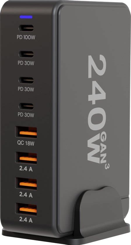 ICharger 240W 8 In 1 GaN3 Snellader Multifunctionele Oplader Geschikt Voor Laptop Bol
