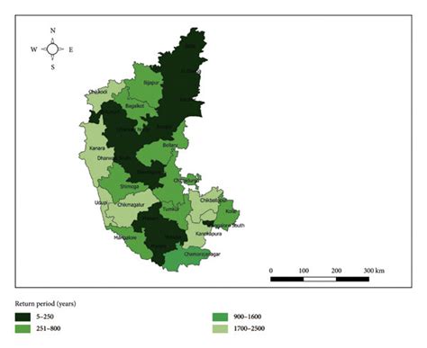 Vulnerability Map Of Severe Drought SD Ranges For Karnataka Region