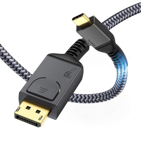 Maxonar Upgraded USB C To DisplayPort 1 4 8K Cable With Latches 6 6FT