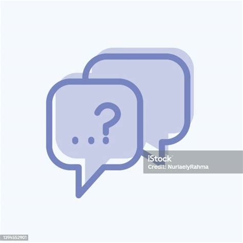 아이콘 질문 피드백 기호에 적합합니다 두 가지 톤 스타일 편집 가능한 간단한 디자인 디자인 템플릿 벡터 간단한 기호 그림 개념에