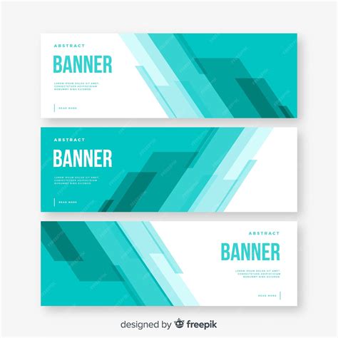 기하학적 형태와 배너 모음 무료 벡터