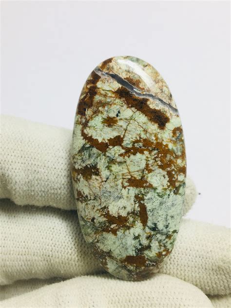 Jasper Green Jasper Stone Oval Shape Weight 54 70crt Size Etsy