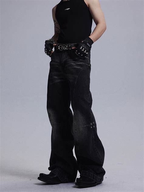 Metal Loop Denim Pants Eluva