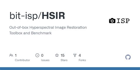 GitHub Bit Isp HSIR Out Of Box Hyperspectral Image Restoration Toolbox And Benchmark